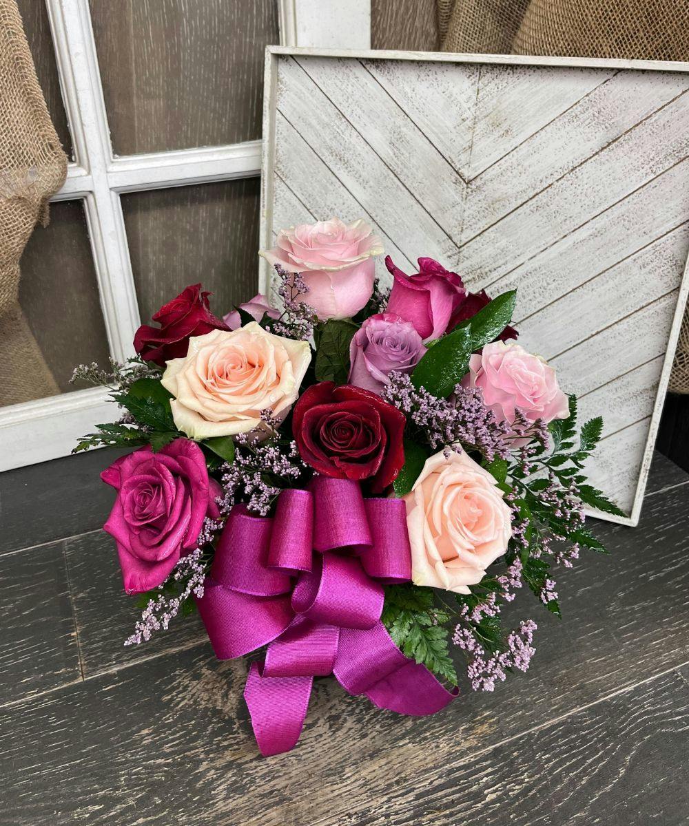 Compact Mixed Roses | Mission Viejo Florist (CA) Same-Day Flower Delivery