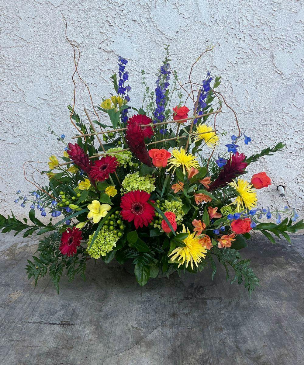 Vibrant Memorial Display | Mission Viejo Florist (CA) Sympathy Flowers